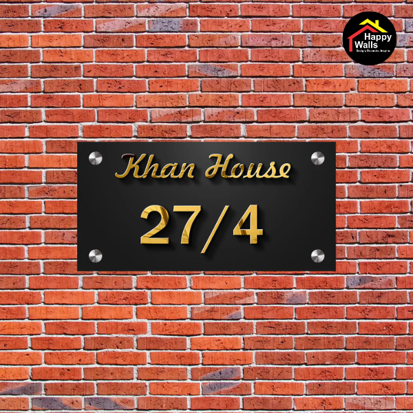 Stylish Black House Name Plate – Happy Walls